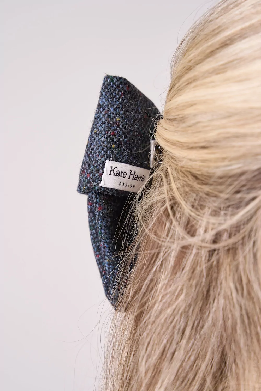 'The Navy Fleck' Donegal Tweed Sailor Bow - Kate Harris Design