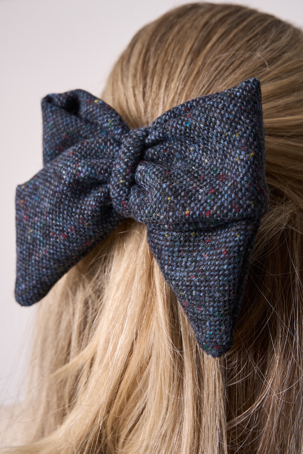 'The Navy Fleck' Donegal Tweed Sailor Bow - Kate Harris Design